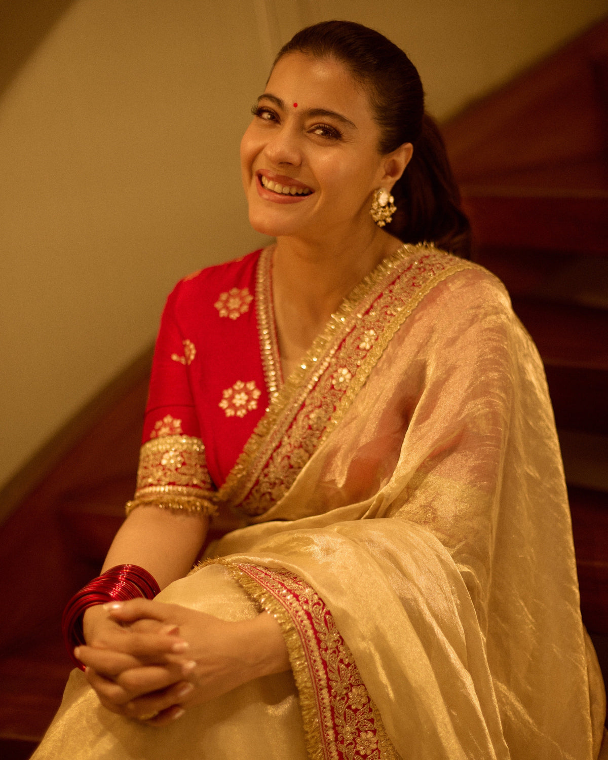 Kajol in Devi Saree Set – Deval The Multi Designer Store