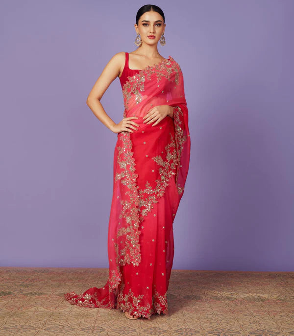 Sehaj Ombre Saree Set | Deval Store
