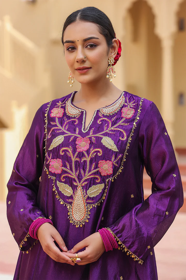 Cheent Embroidered Long Yoke Style Kurta Set | Deval Store