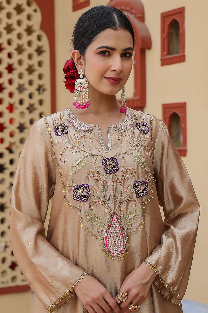 Cheent Embroidered Long Yoke Style Kurta Set | Deval Store