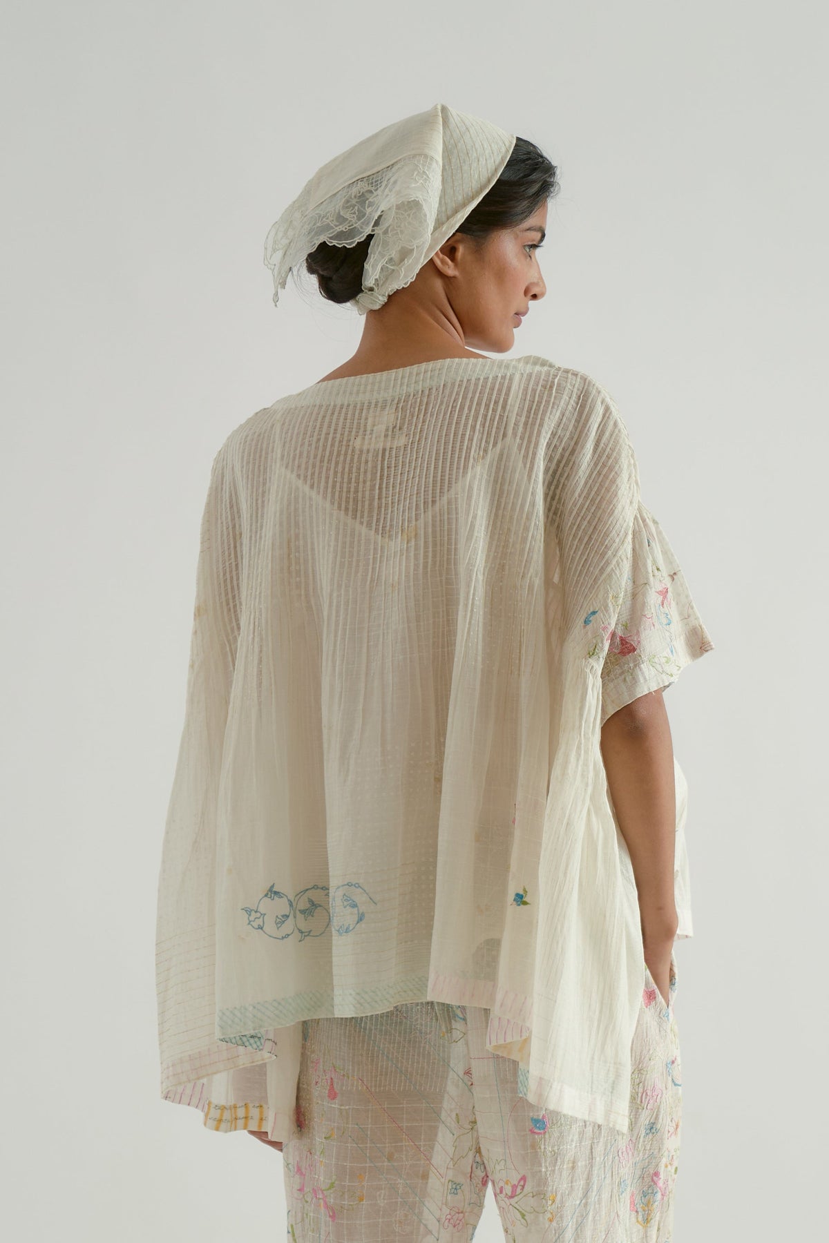 CAI Oversized Cotton-Silk Patchwork Top | EKA Design India – Deval The ...