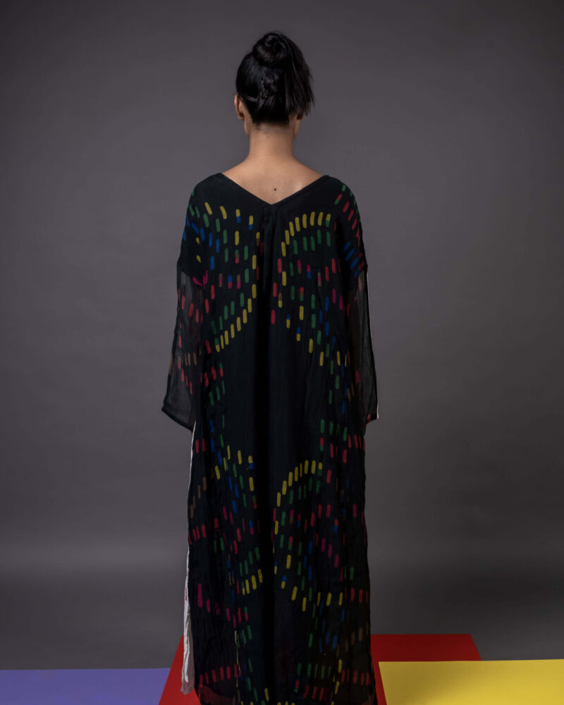 Devor Black & White Long Tunic Dress | House of Amoda | Deval Store