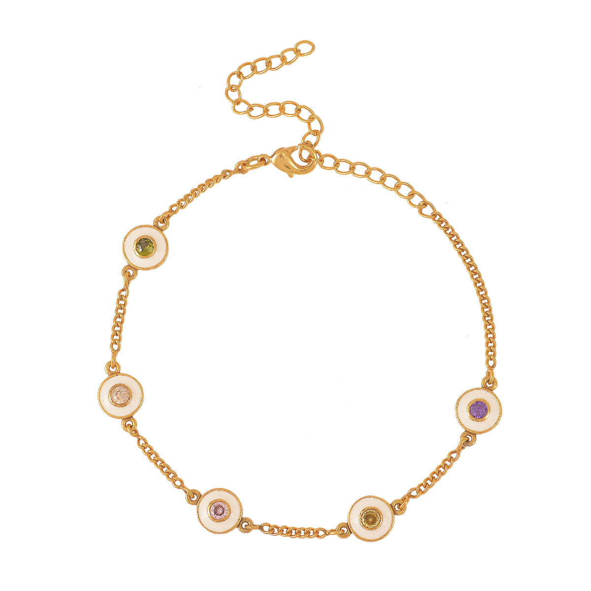 ENAMEL MULTI STONE BRACELET | Deval Store
