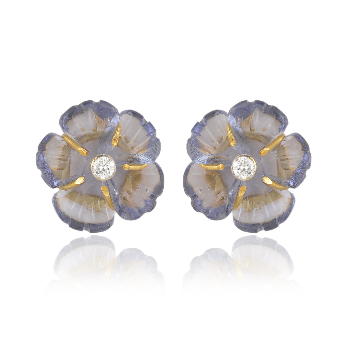 Mini Grey Floral Studs – Deval The Multi Designer Store