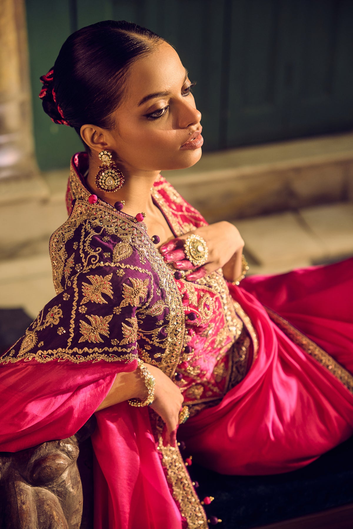 Johari Gulabi Gulaal Saree | Deval Store