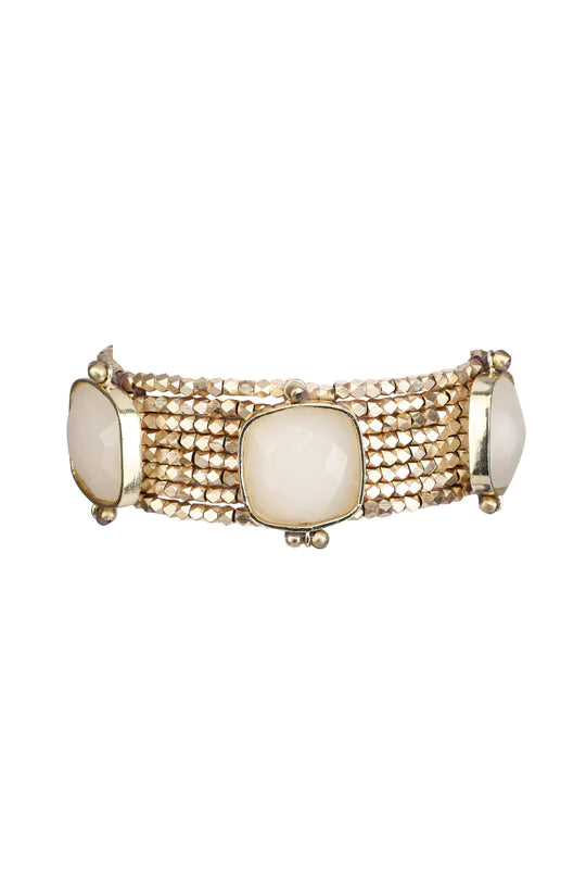 Square Stone Bead Bracelet | Deval Store