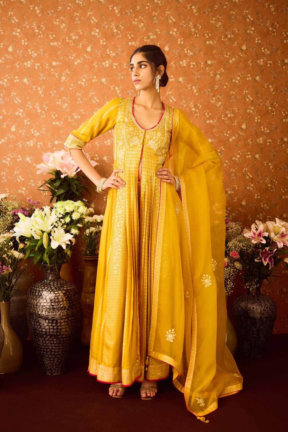 Gold Yellow Mustard Anarkali Suit – Deval The Multi Designer Store