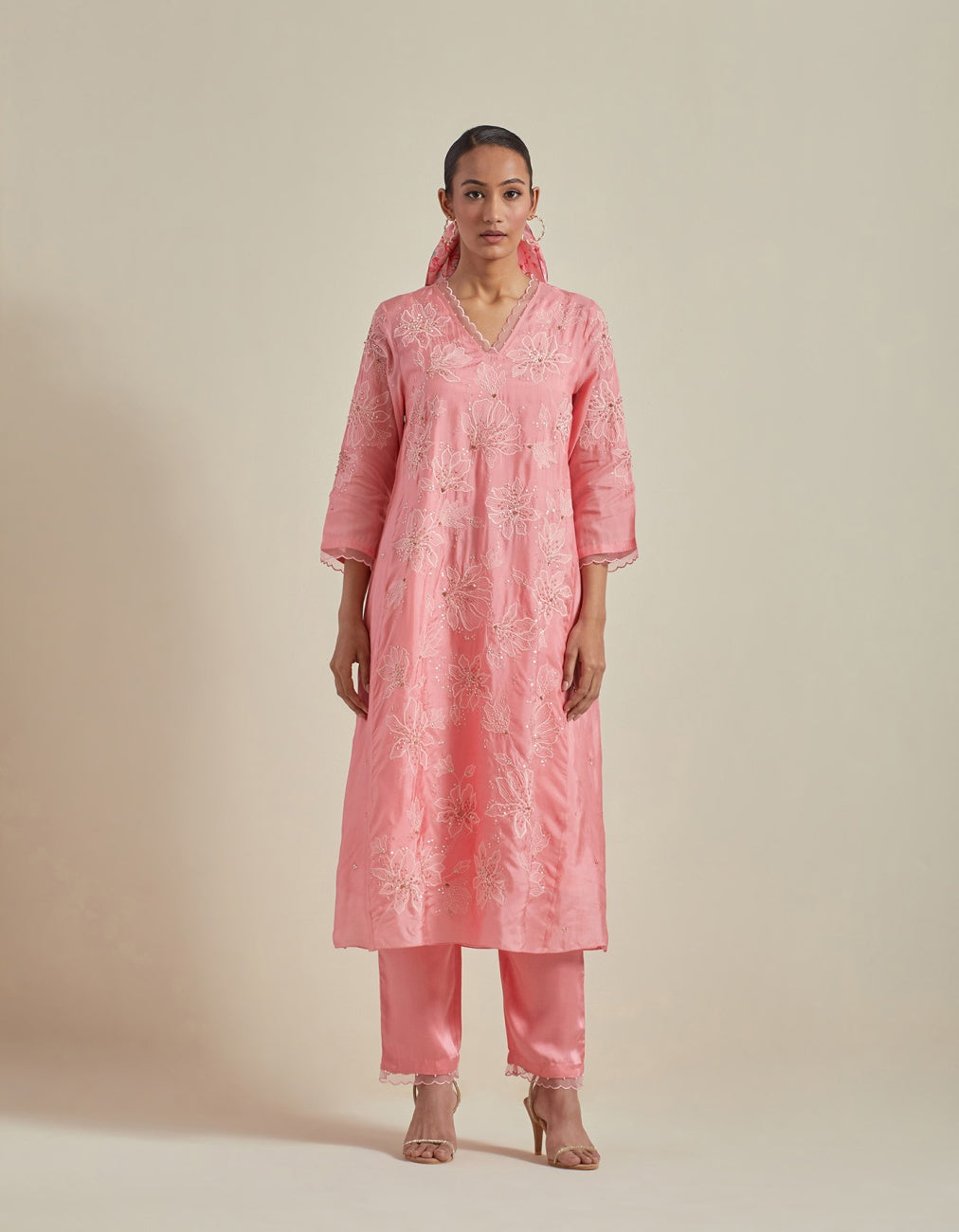 Peach Kurta Set | Deval Store